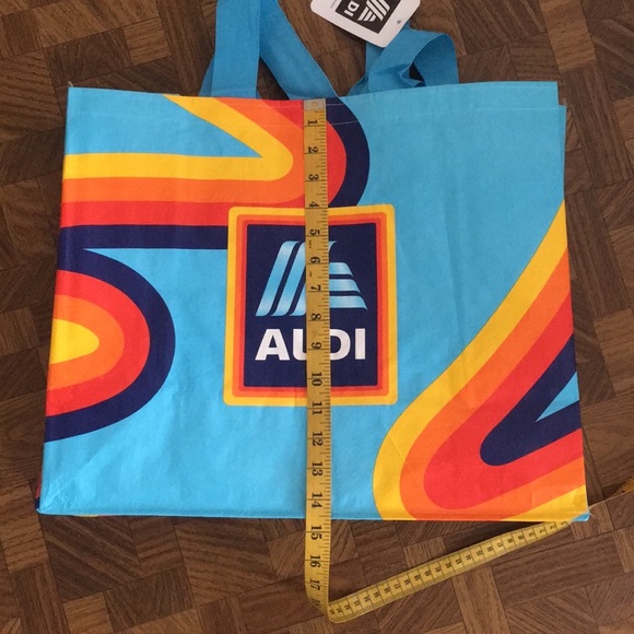 Aldi | Bags | 2 Aldi Large Retro Rainbow Design Large Reusable Shopping ...